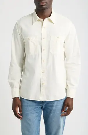 Madewell Cotton Button-up Work Shirt - Ecru