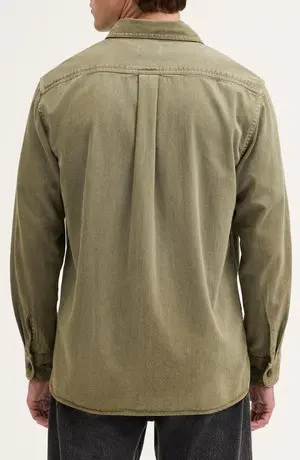 Madewell Cotton Button-up Work Shirt - Olive