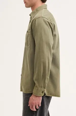 Madewell Cotton Button-up Work Shirt - Olive