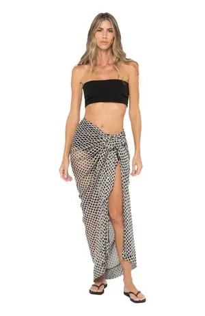 JBQ Mesh Wrap Maxi Skirt