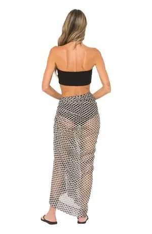 JBQ Mesh Wrap Maxi Skirt