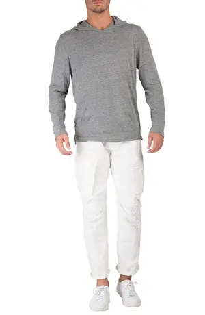 LEVEL 7 Distressed Slim Straight Cargo Jeans