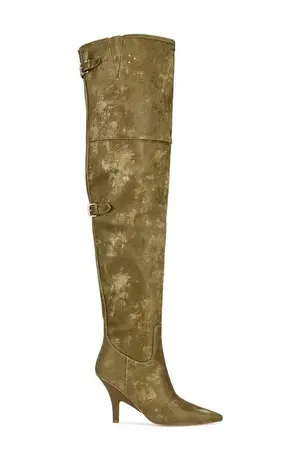 AZALEA WANG Thigh High Boot - Khaki