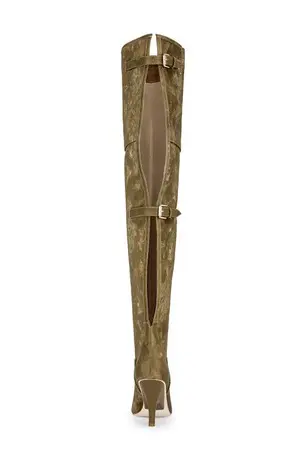 AZALEA WANG Thigh High Boot - Khaki