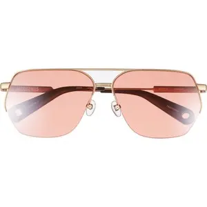 Jacquemus The Aviador Sunglasses - Matt Putty/black/amber