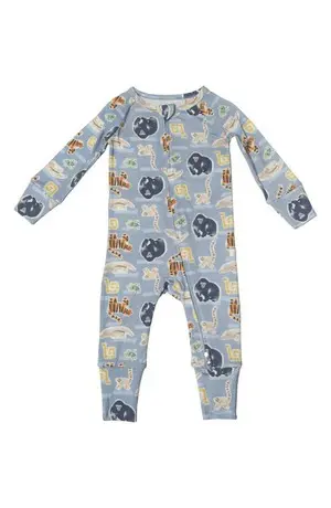 LOULOU LOLLIPOP Printed Fitted One-piece Pajamas - Jungle Friends