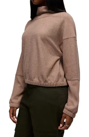 Prana Olivia Cowl Neck Sweater - Shroom