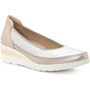 ARA Zinnia Wedge Loafer - Sand Metallic/cream