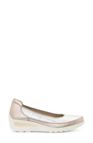 ARA Zinnia Wedge Loafer - Sand Metallic/cream
