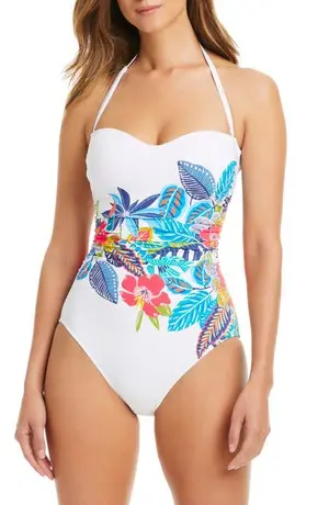 BLEU BY ROD BEATTIE Shirred Strapless One-piece Swimsuit