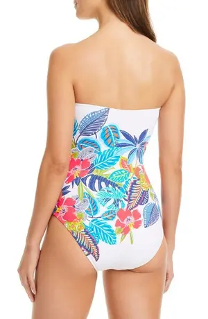 BLEU BY ROD BEATTIE Shirred Strapless One-piece Swimsuit