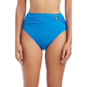 ROD BEATTIE Draped High-waist Bikini Bottom - Blvd Bleu