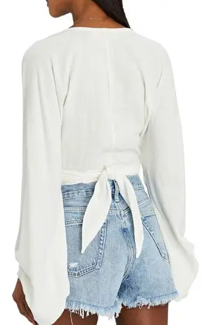 JBQ Adri Long Sleeve Top - White