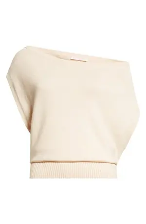 Ramy Brook Chet One-shoulder Wool Sweater - Bone