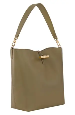 Longchamp Le Roseau Leather Hobo Bag