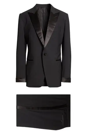 TOM FORD O'connor Black Stretch Wool Tuxedo - Lb999 Black
