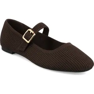 Mia Brita-c Knit Mary Jane Flat - Chocolate