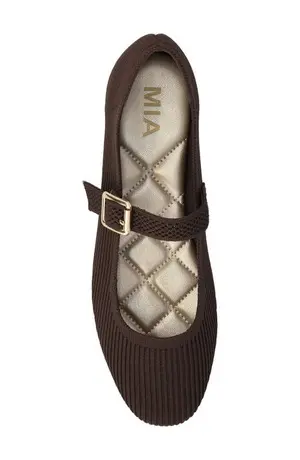 Mia Brita-c Knit Mary Jane Flat - Chocolate