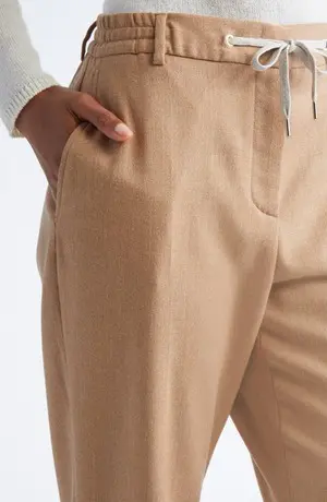 Eleventy Drawstring Waist Virgin Wool Pants