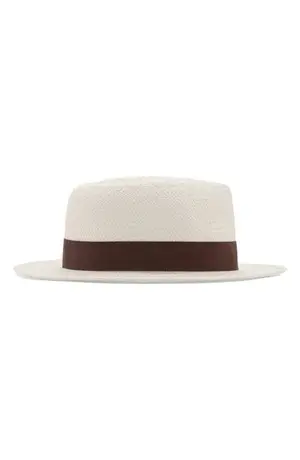 Mango Woven Straw Fedora - Off White