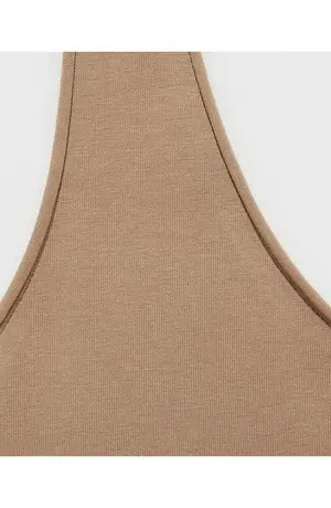 Mango Stretch Cotton Tank - Medium Brown