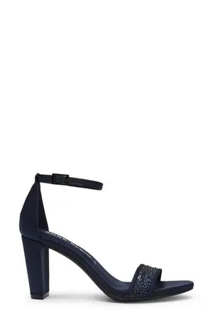 Anne Klein Ankle Strap Sandal - Navy Crystal