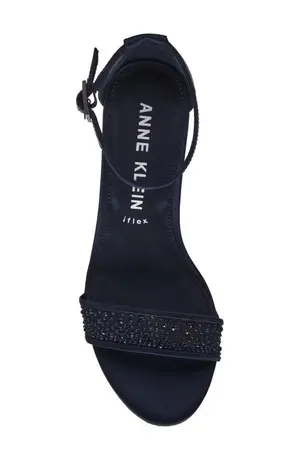Anne Klein Ankle Strap Sandal - Navy Crystal