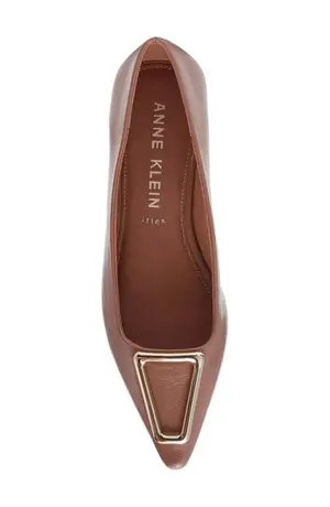 Anne Klein Cavina Pointed Toe Flat - Nude Patent
