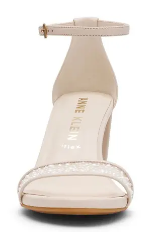 Anne Klein Kourtney Ankle Strap Sandal - Bone