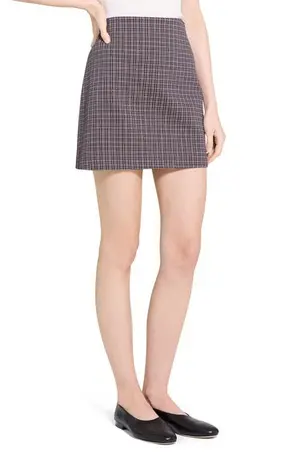 Theory A-line Knit Miniskirt - Palomino Multi - 1j3