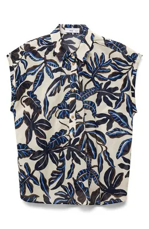 Mango Printed Cotton Shirt