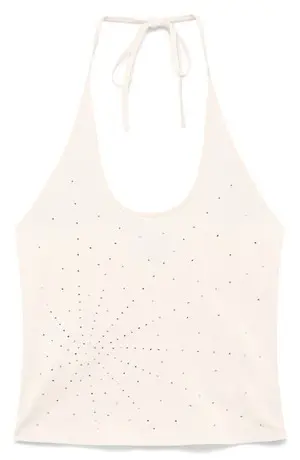 MANGO Metallic Halter Top