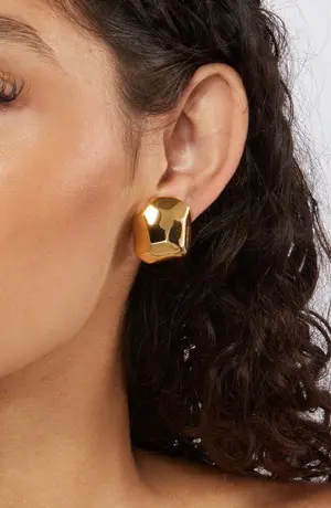 KENNETH JAY LANE Sculpted Button Earrings