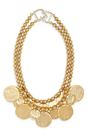 KENNETH JAY LANE Multistrand Statement Necklace - Gold