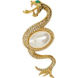 KENNETH JAY LANE Snake Pin - Gold