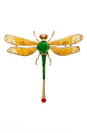 KENNETH JAY LANE Dragonfly Pin - Gold