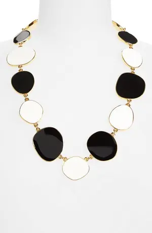 KENNETH JAY LANE Enamel Disc Collar Necklace