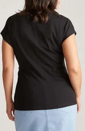 Universal Standard Crescent Side Tie Top - Black