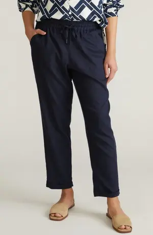 Universal Standard Tapered Drawstring Pants - Navy