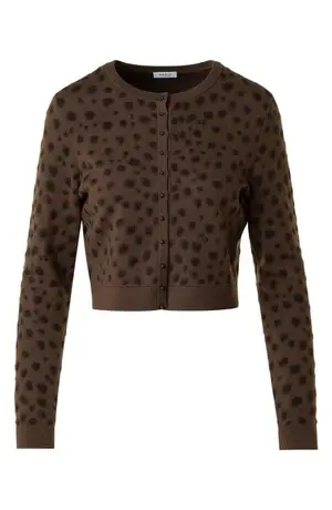 Akris Abstract Dot Virgin Wool Cardigan