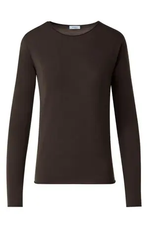 Akris Wool Crewneck Top - Bark