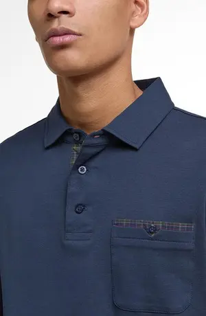 Barbour Corpatch Long Sleeve Polo - Navy