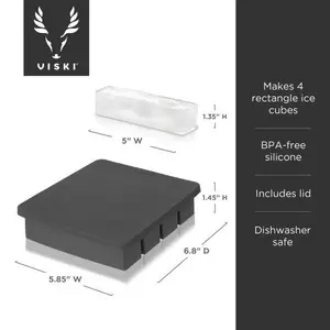 VISKI Glacier Highball Ice Cube Tray With Lid
