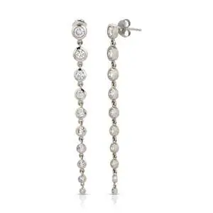 Maya Brenner Designs Diamond Cascade Earrings - 14k White Gold