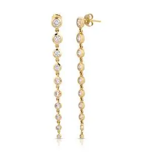 Maya Brenner Designs Diamond Cascade Earrings - 14k Yellow Gold