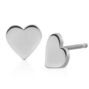 Maya Brenner Designs Heartfelt Stud Earrings - 14k White Gold