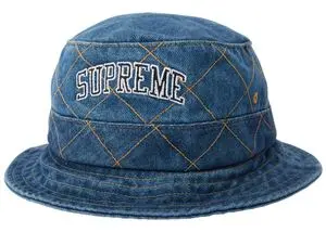 Supreme Diamond Stitch Bucket Hat - Denim