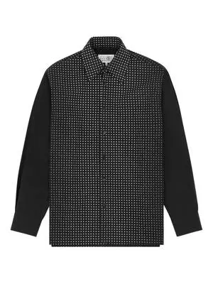 MAISON MARGIELA Polka Dot-print Long-sleeved Shirt - Black