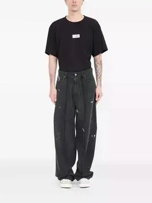 MAISON MARGIELA Wide-leg Jeans With Paint Detailing
