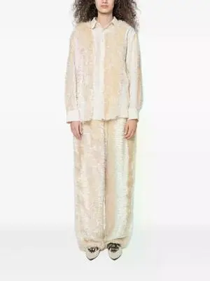 MULLER OF YOSHIOKUBO Textured-panel Trousers